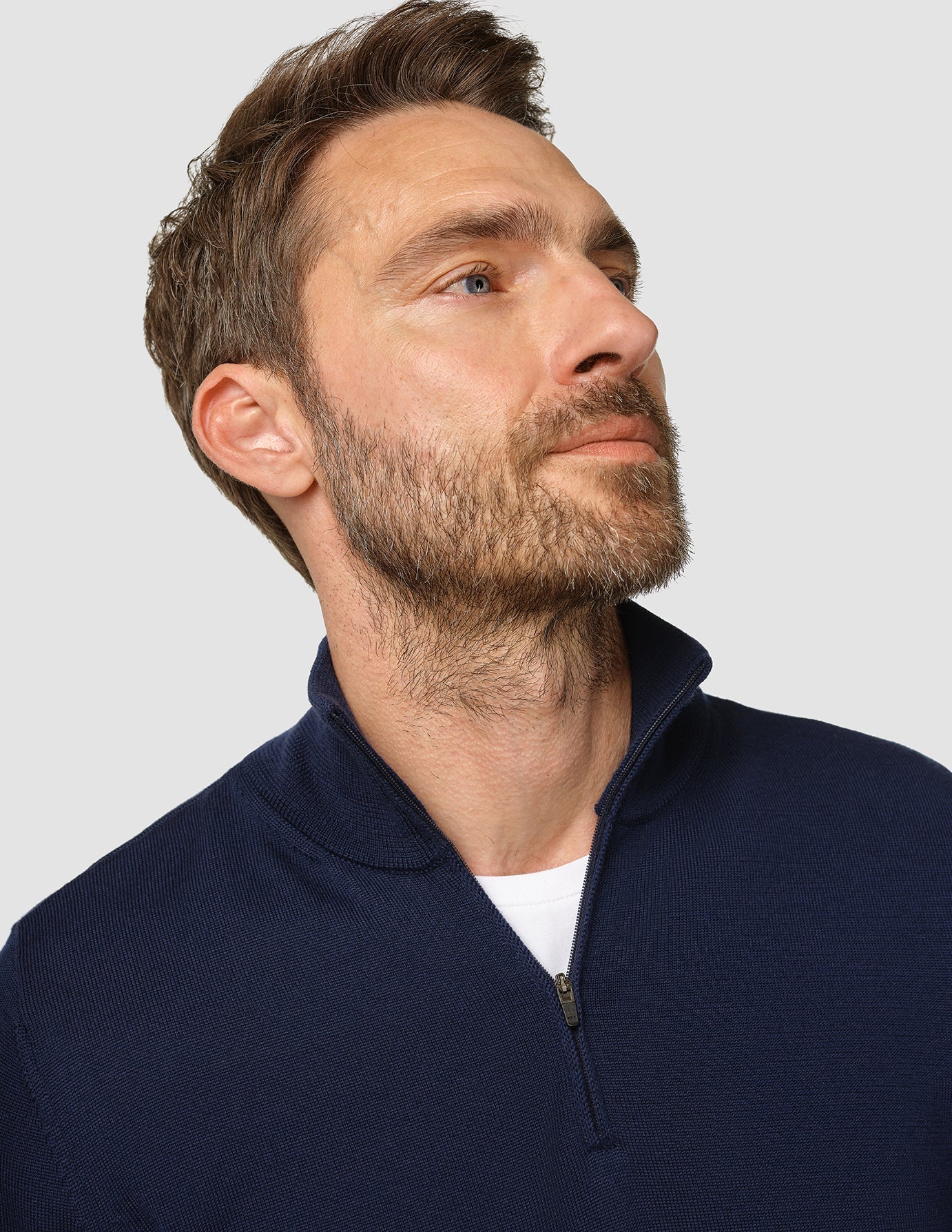 Premium Merino Half Zip Navy | SHAPING NEW TOMORROW
